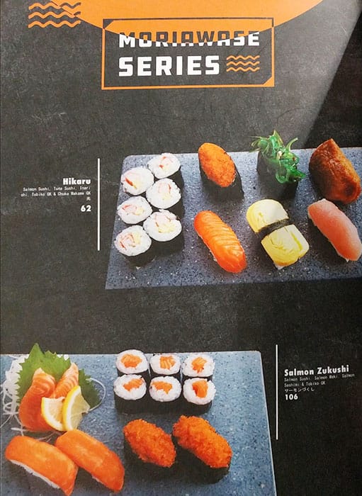 Menu at Torico Sushi, Noodle & Rice restaurant, South Jakarta, Jalan HR ...