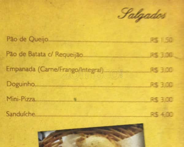 Menu em Café Florian, Porto Alegre, Rua Marechal Floriano Peixoto 185