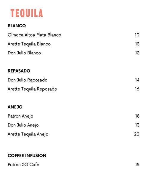 Menu at The Black Toro restaurant, Glen Waverley