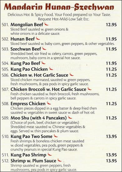 Menu at House Of Szechwan restaurant, Des Plaines, 22 E Northwest Hwy