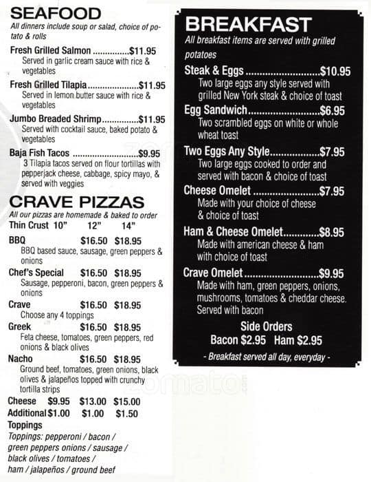 Menu at Arlington tap house pub & bar, Arlington Heights