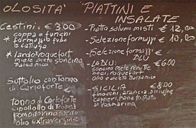 Menu da Banco d'Assaggio pub & bar, Milano