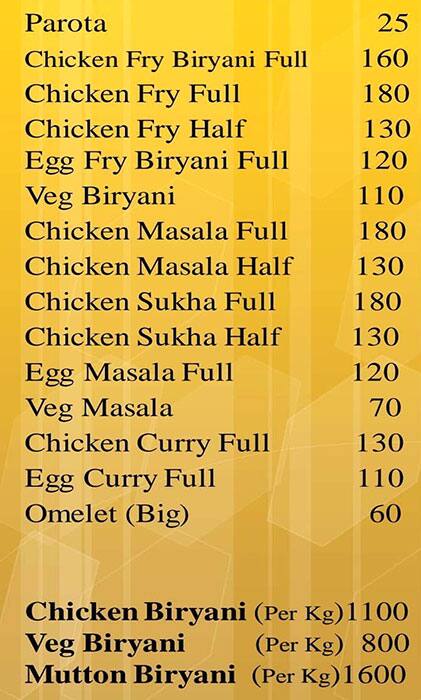 Menu of Malabar Biryani Centre, Wagle Estate, Thane West, Thane