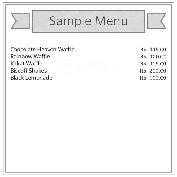 Menu of 99 Waffles, Mira Road, Mumbai