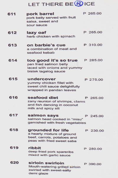 Carta del restaurante Kitchen City, Makati, Ayala Ave