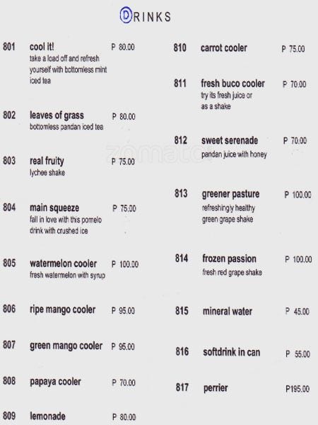 Menu at Kitchen City restaurant, Makati, Ayala Ave