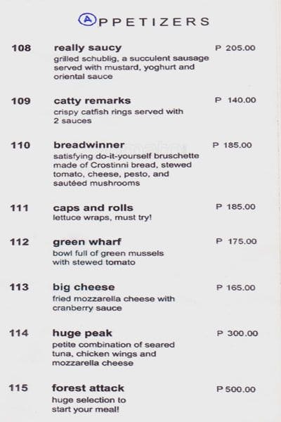 Menu at Kitchen City restaurant, Makati, Ayala Ave