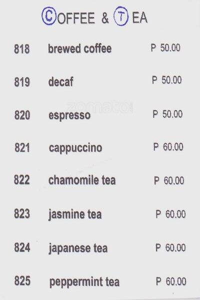 Menu at Kitchen City restaurant, Makati, Ayala Ave