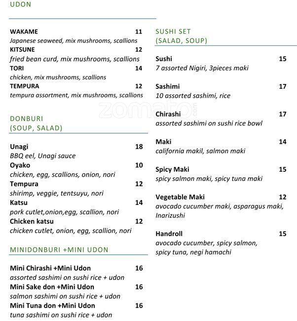 Menu at BOKU Japanese Eats + Drinks (Distillery District) pub & bar ...