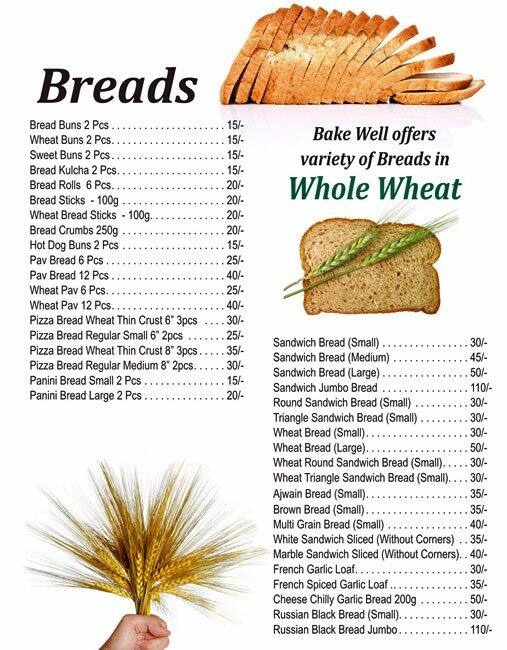 Bake Well Bakery Shop Menu, Menu for Bake Well Bakery Shop, South ...