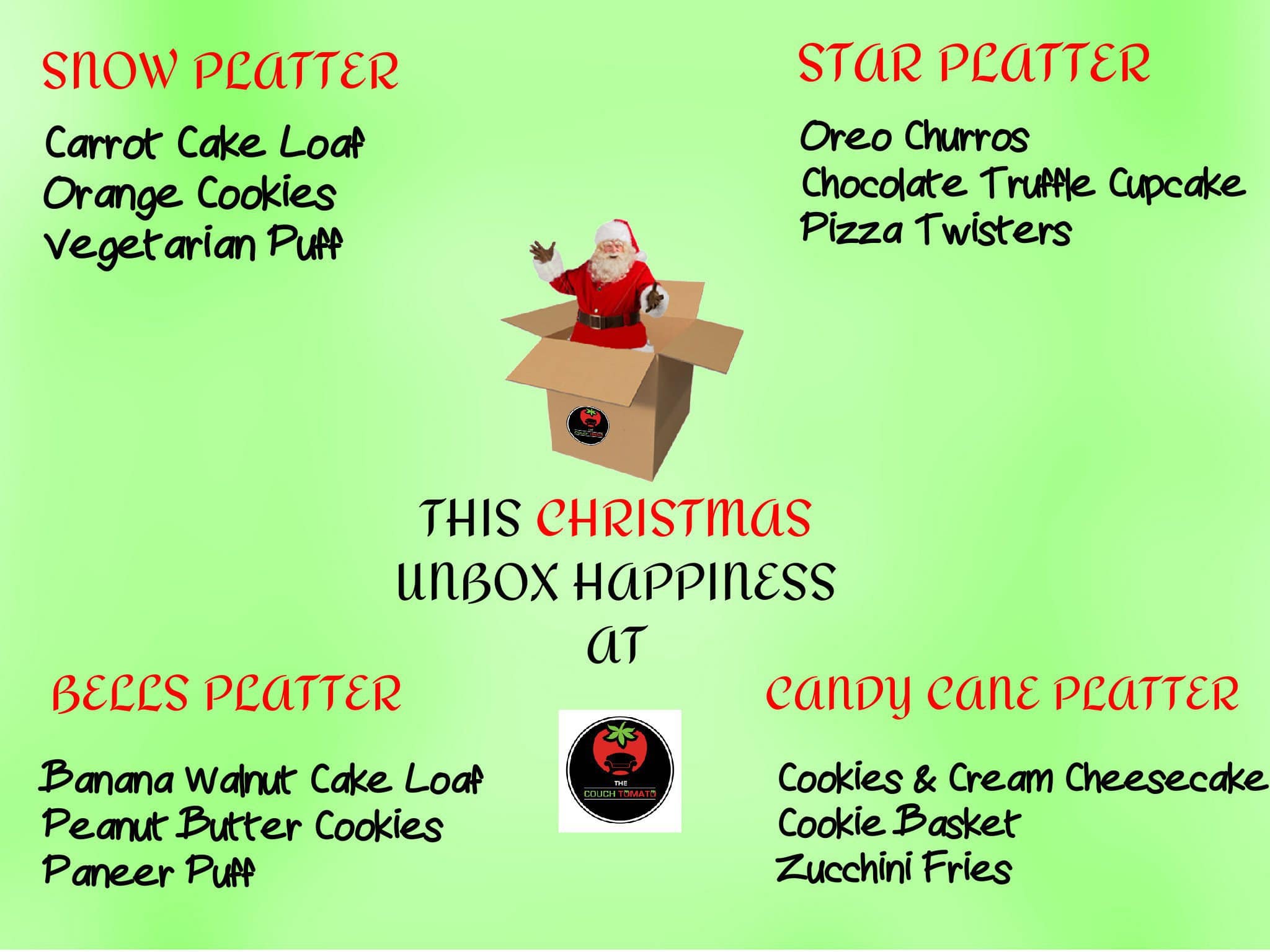 Menu at The Couch Tomato, Hyderabad