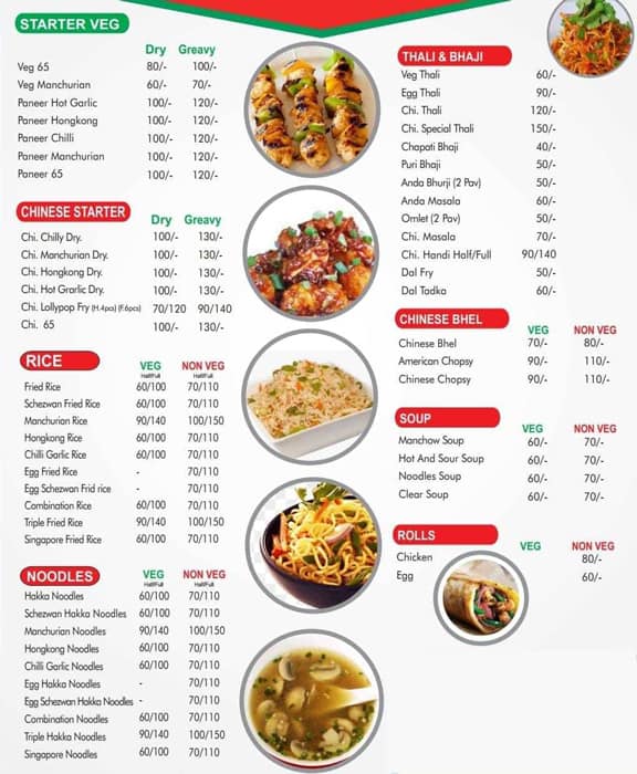 Menu of Hotel Rajveer Veg Non-veg, Narhe, Pune