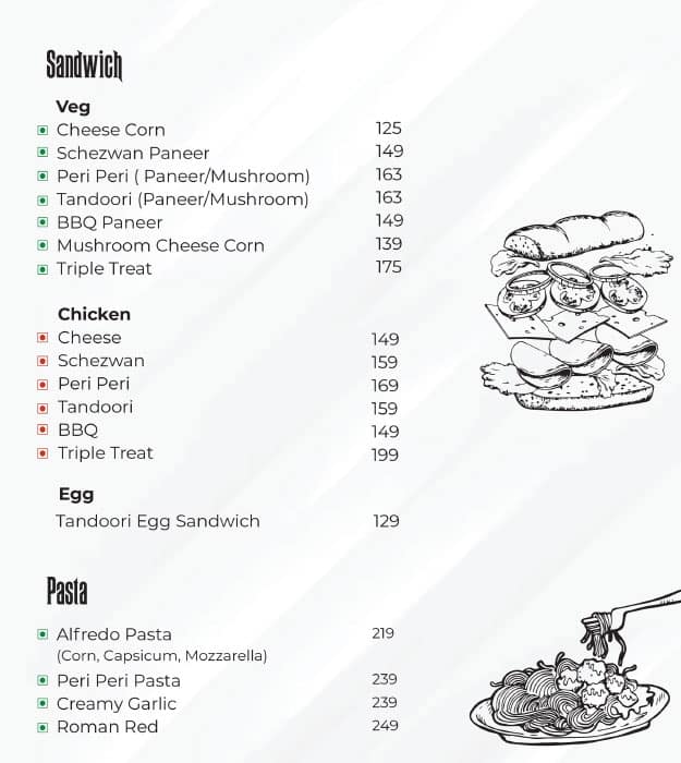 Menu at Café Tantos, Coimbatore, 30
