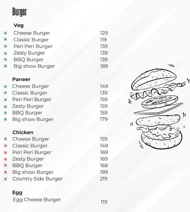 Menu at Café Tantos, Coimbatore, 30