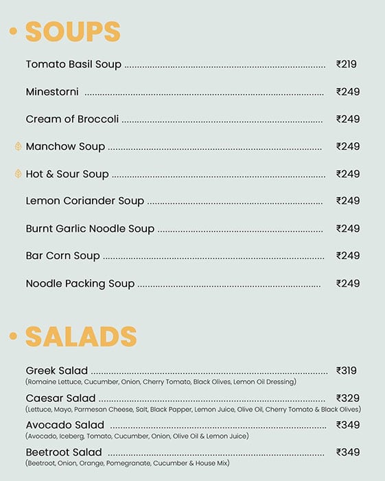 Menu of Sea Breeze, Gorai, Mumbai