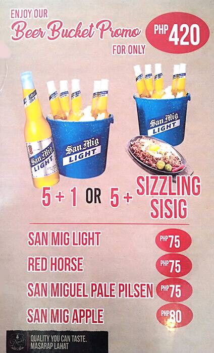 Menu at Diner's Bulalo restaurant, Laurel, Mendez Crossing East