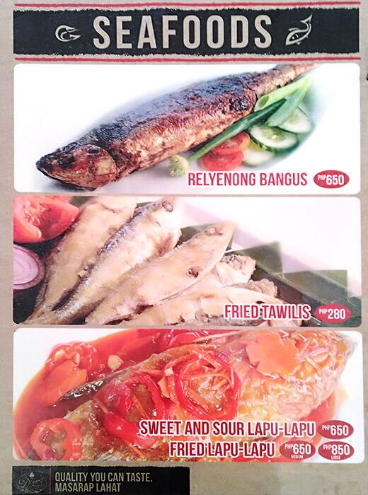 Menu at Diner's Bulalo restaurant, Laurel, Mendez Crossing East