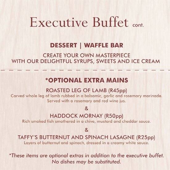 Menu at Barnyard Theatre, Randburg