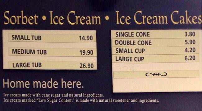 Menu at Wellington Cake Shop desserts, Bondi