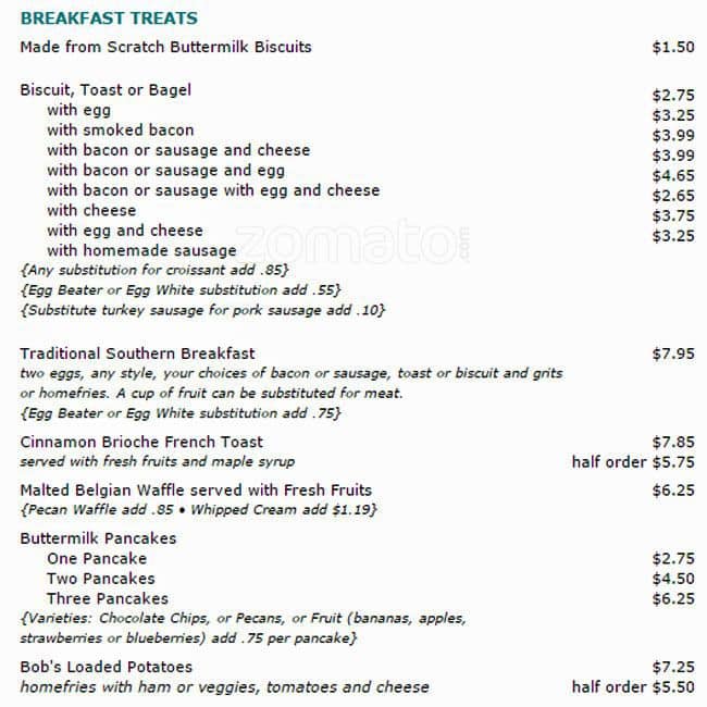 Menu at Pastries A Go Go restaurant, Decatur