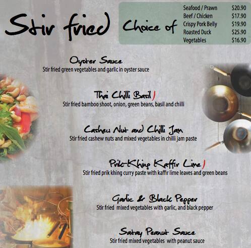 Menu at Spice Kitchen and Bar, Broadbeach