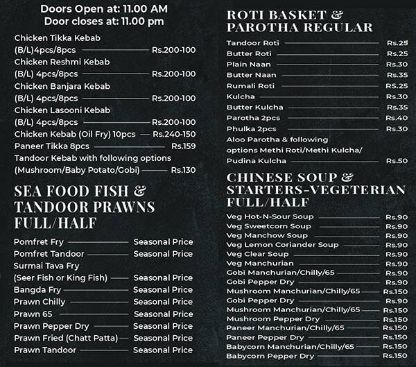 Menu at My Town Kitchen, Bengaluru