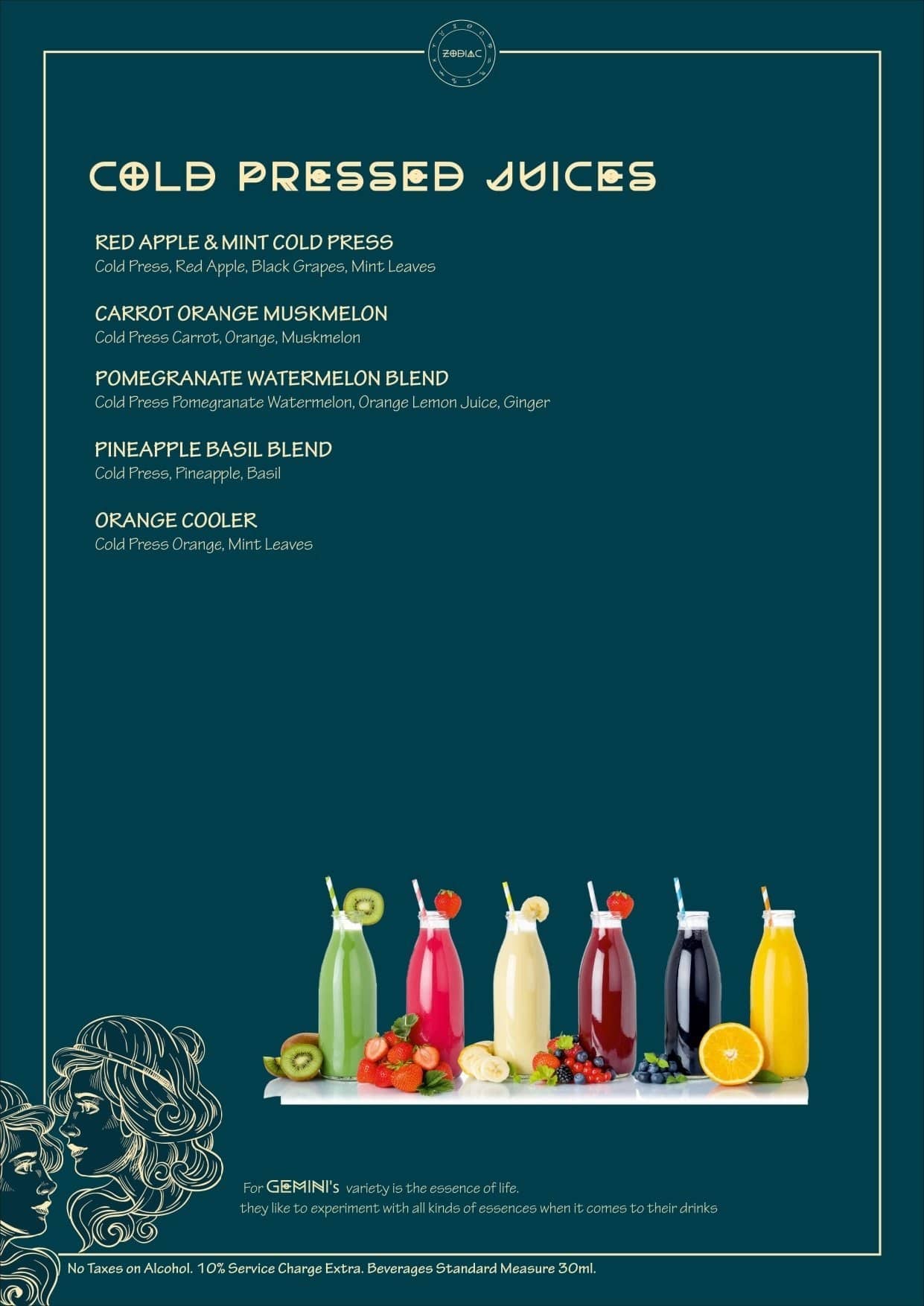 Zodiac juice menu 60 photos - Youhoroscope.com