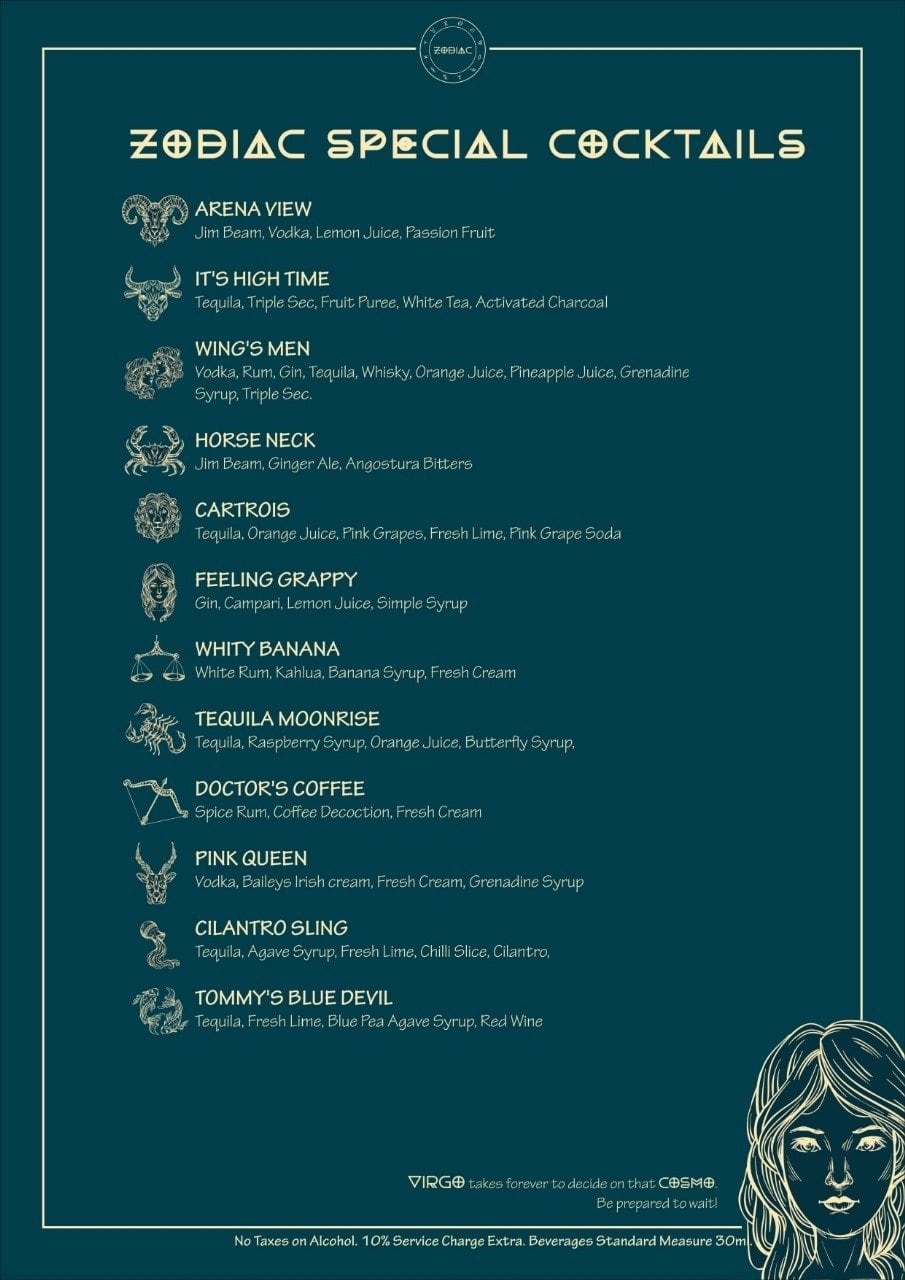The zodiac menu - Zodiacstock.com