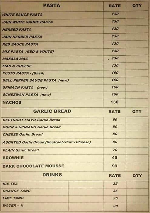 Fusilli Reasons Menu, Menu for Fusilli Reasons, Kilpauk, Chennai - Zomato