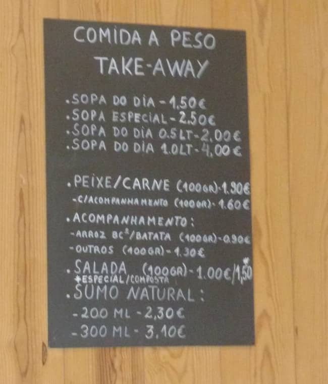Menu em ANDRÉ – A Mercearia Familiar, Oeiras