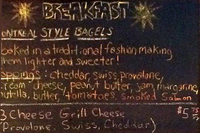 Menu at Fresh Start Bakery & Cafe, Toronto