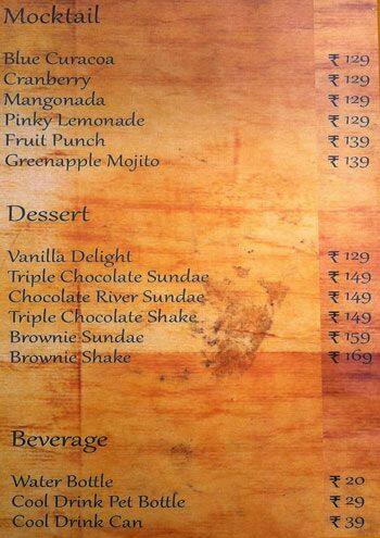 Menu at Houz - Coffee & Resto, Hyderabad