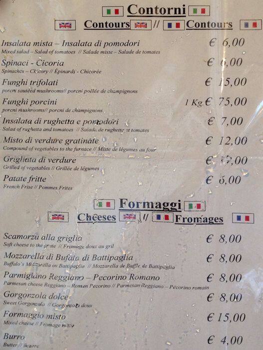 Menu da Il Ristorante Rinaldi Al Quirinale, Roma