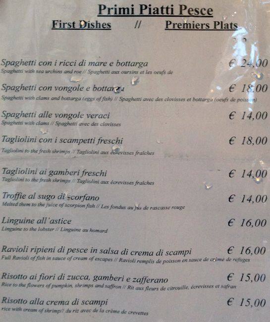 Menu da Il Ristorante Rinaldi Al Quirinale, Roma