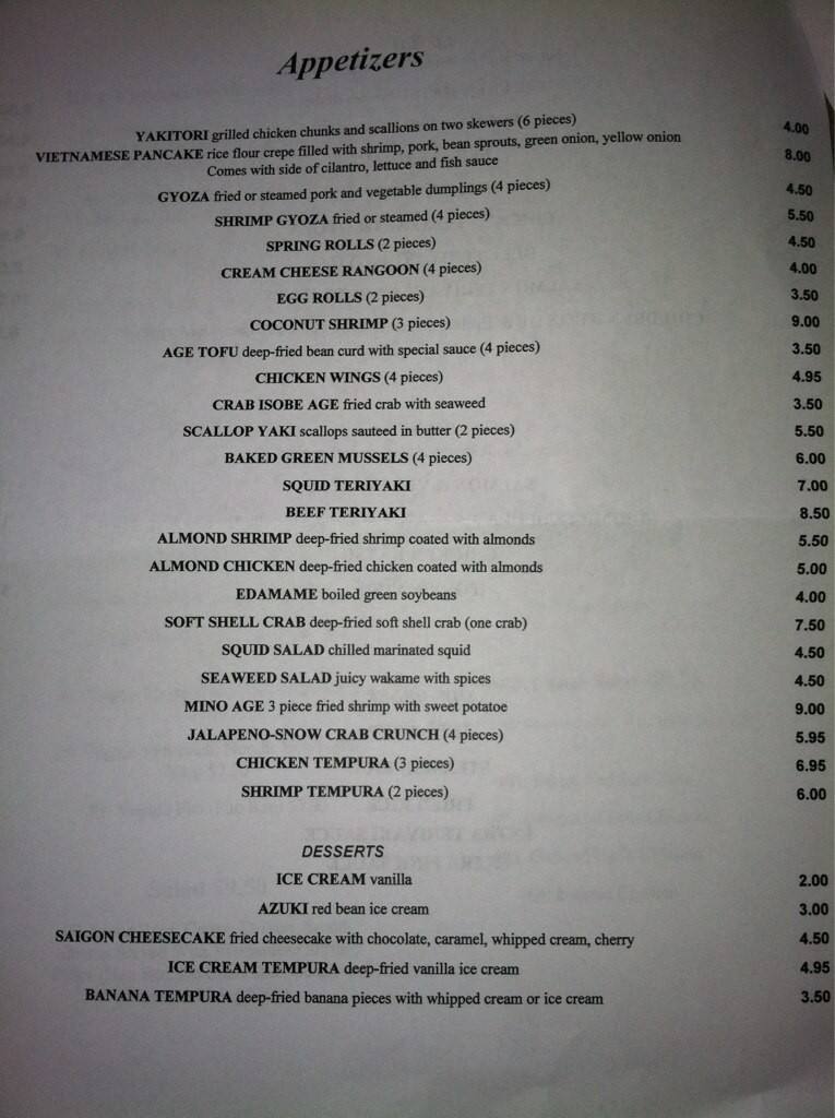 Menu at Little Saigon Sandwiches & Pho restaurant, Jackson