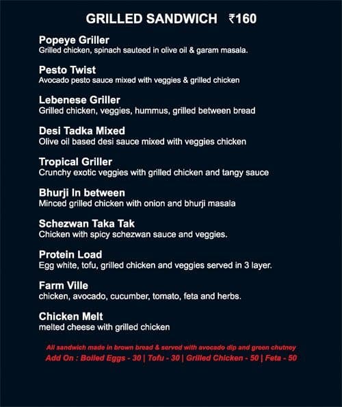 Fuel Up Menu, Menu for Fuel Up, Andheri Lokhandwala, Andheri West ...