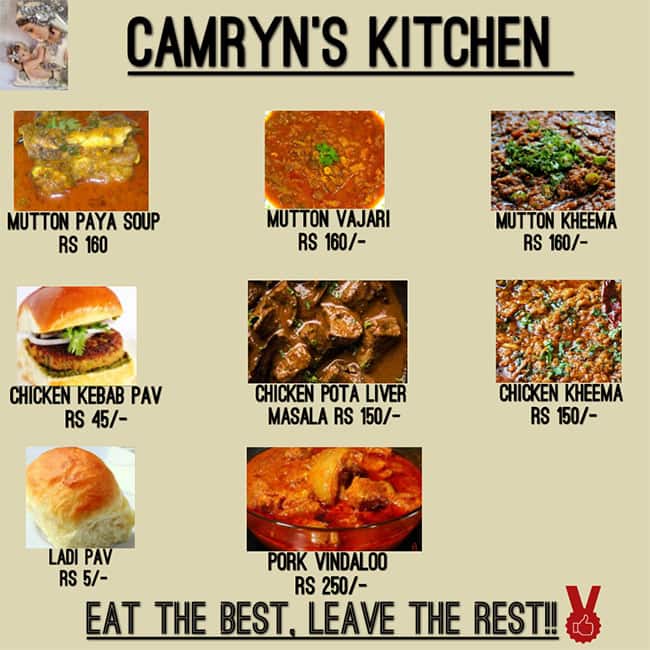 Menu of Camryns Kitchen, Bhandup, Mumbai