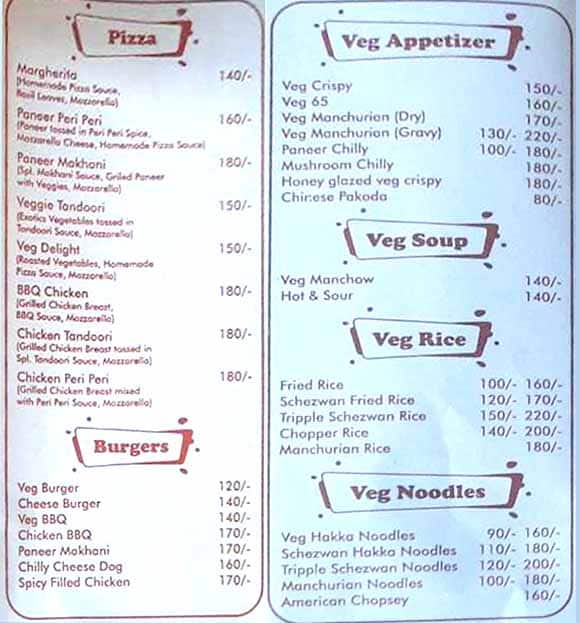 Menu of InstaFood, Bhayandar, Mumbai