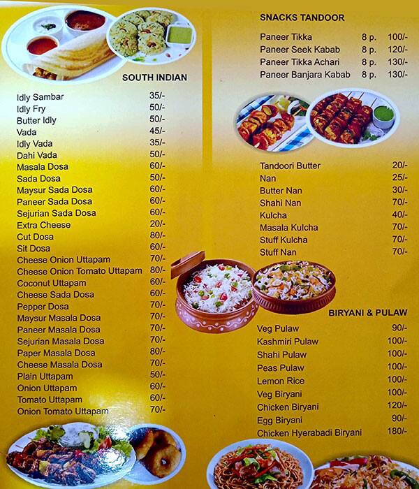 Menu of Royal Restaurant, Ratu, Ranchi