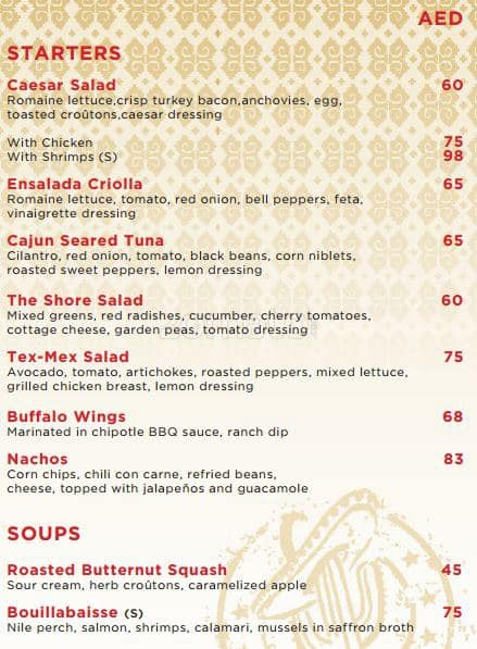 The Shore - Atlantis The Palm menu - Zomato