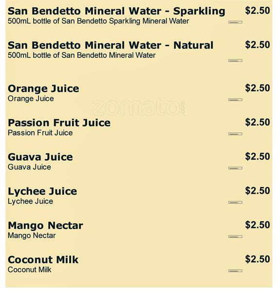 Menu at SweetLulu restaurant, Toronto, 350 Bay St.