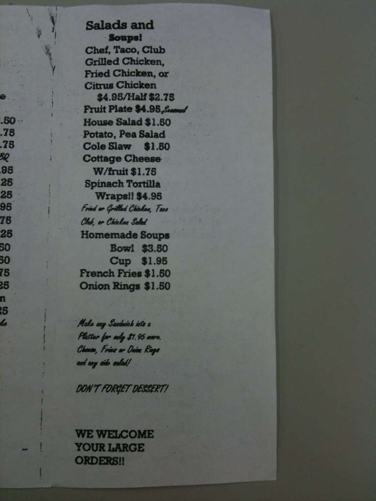 Menu at Stone House Restaurant, Delphi