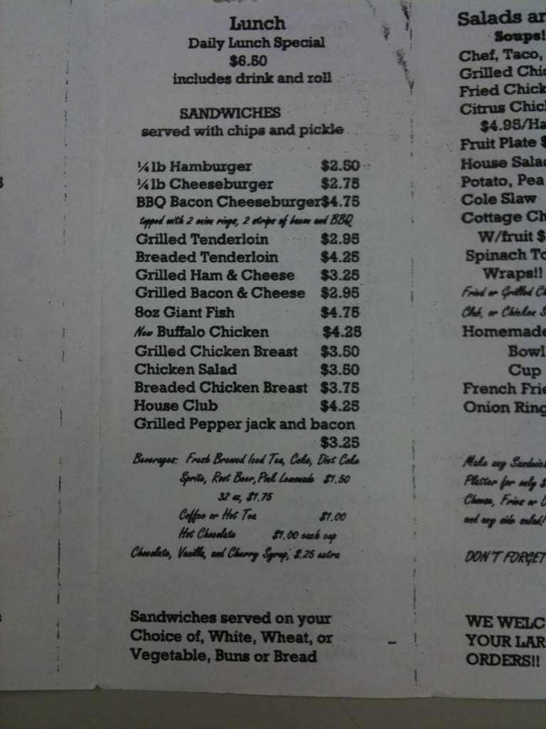 Menu at Stone House Restaurant, Delphi