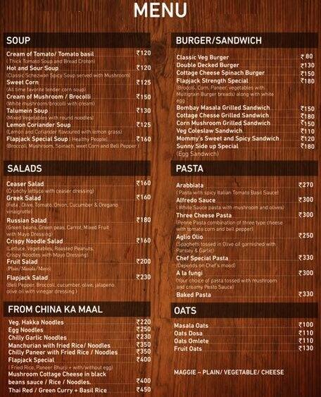 FlapJack Menu, Menu for FlapJack, Vaishali Nagar, Jaipur - Zomato