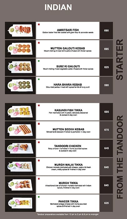 Menu at Royal Bistro Brewery, New Delhi