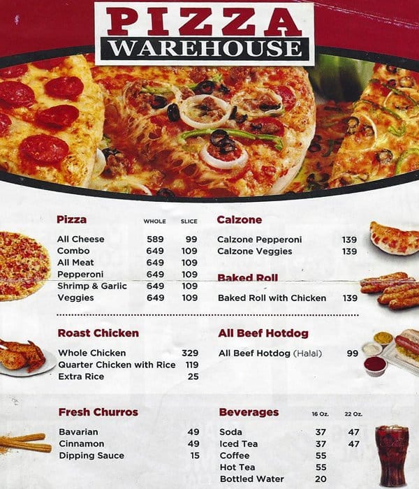 Warehouse Food Menu at Tracy Macias blog