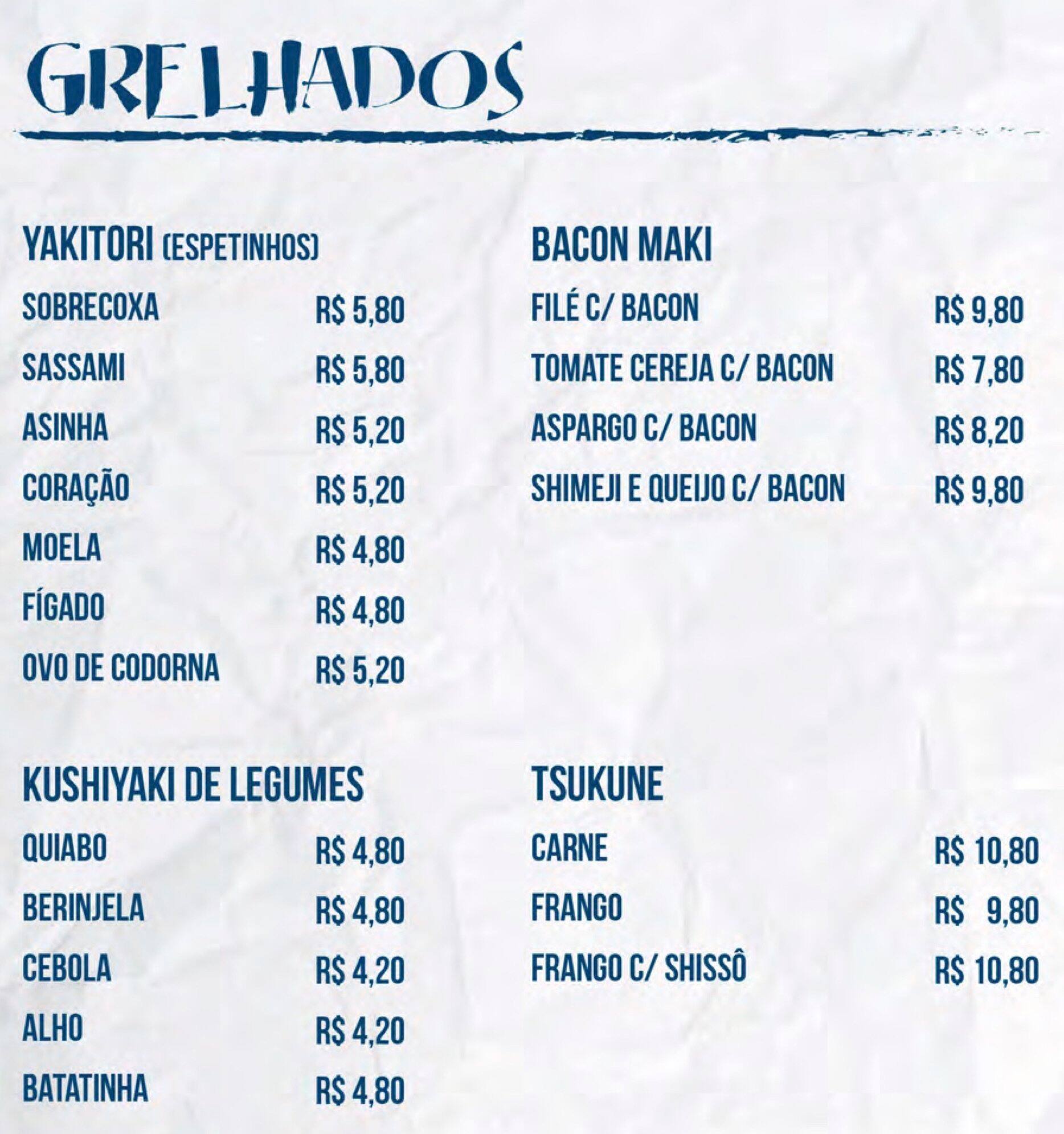 Izakaya Taka Daru Menu, Menu de Izakaya Taka Daru, Pinheiros, São Paulo ...