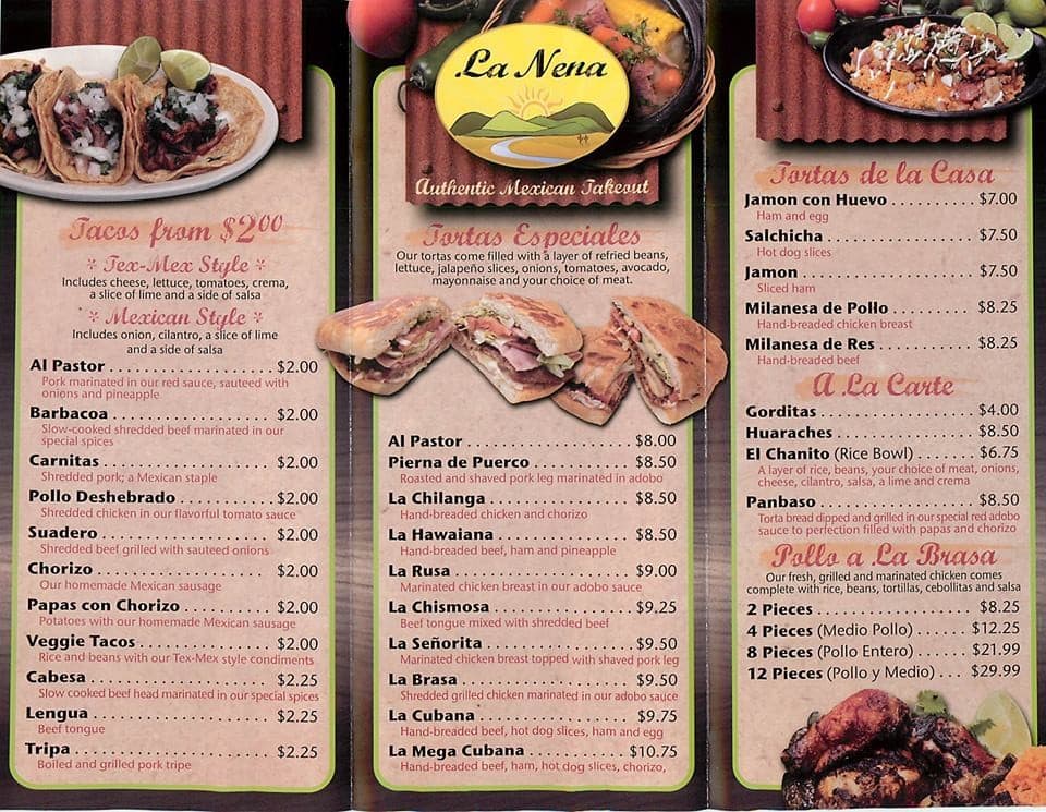 La Nena Menu, Menu untuk La Nena, East Side, Madison - Urbanspoon/Zomato