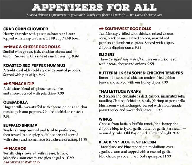 Menu at King Street Grille pub & bar, Murrells Inlet, US-17 BUS