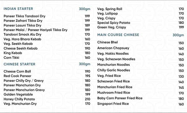 Menu of Flavour Dine Restaurant, Makarpura, Vadodara